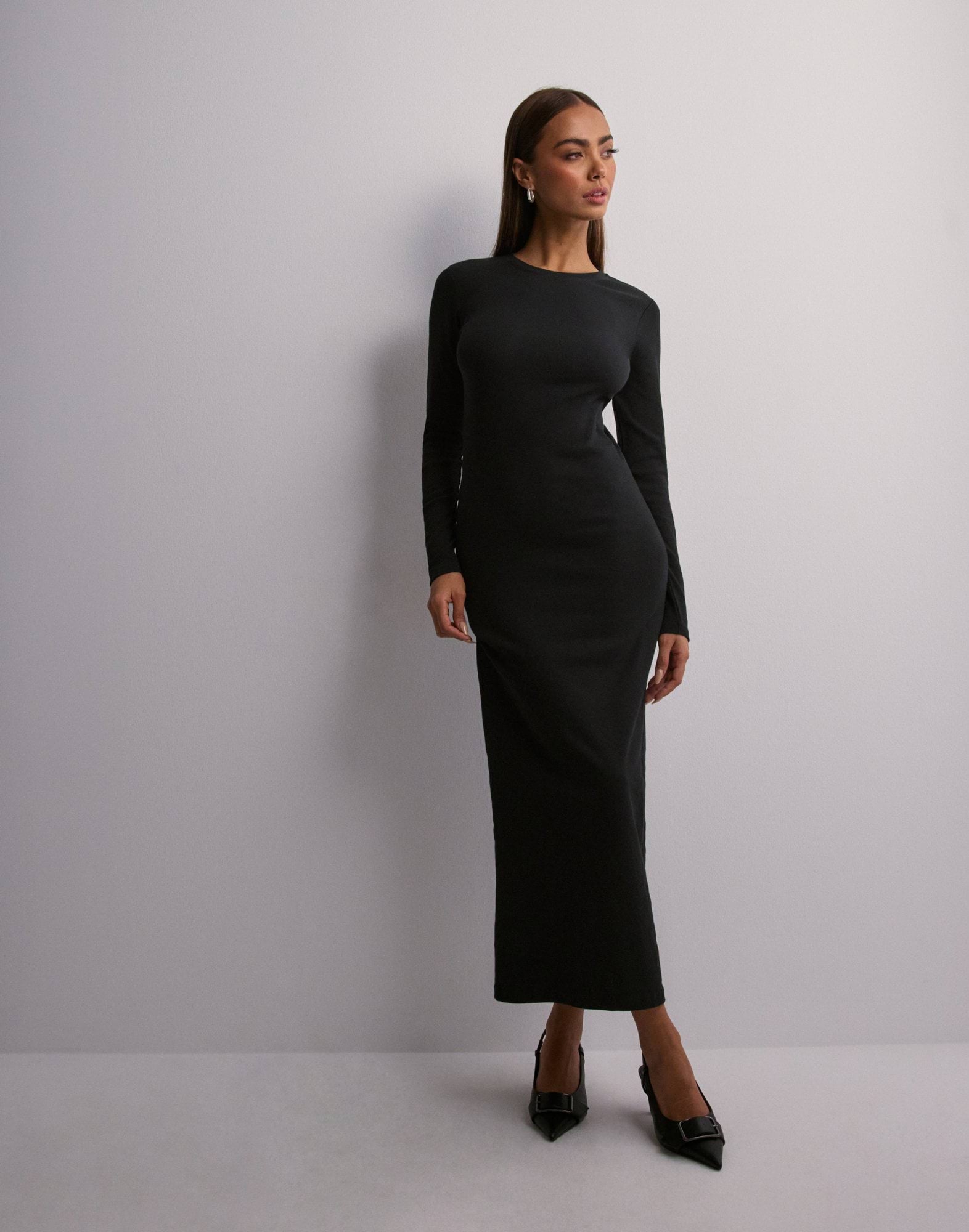 Osta Samsøe Samsøe Saalexa midi dress 7542 - Black | Nelly.com