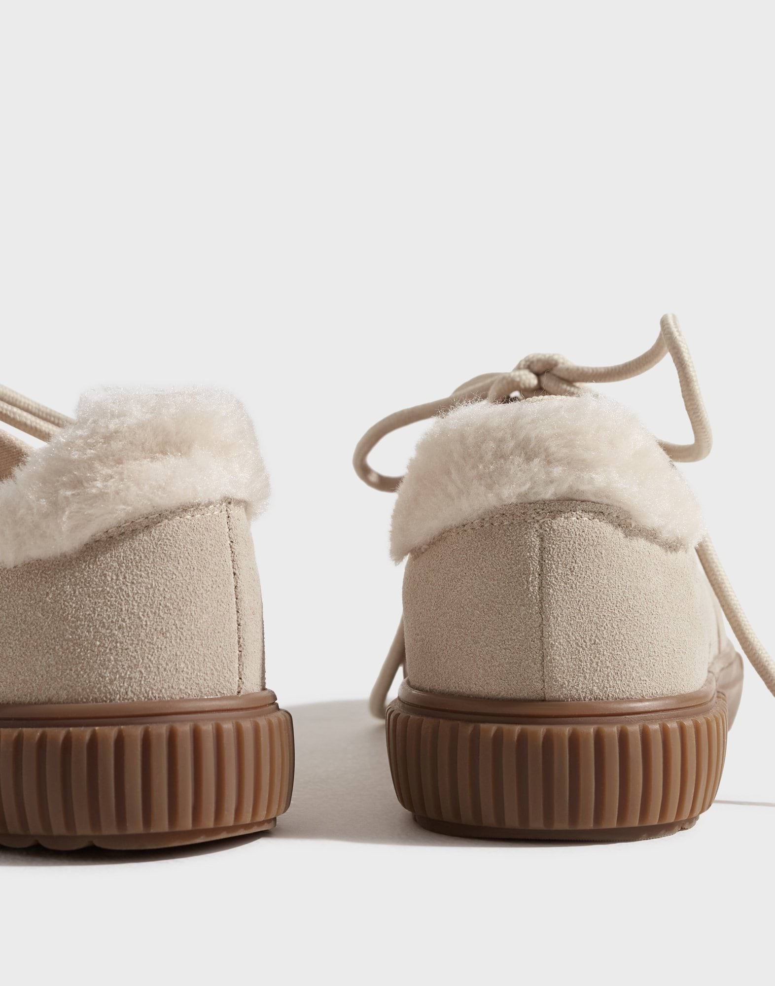 Buy Nelly Furry Track Sneaker - Beige | Nelly.com