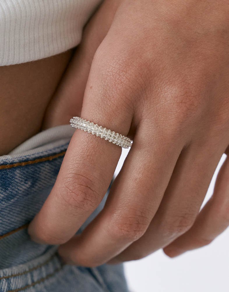 Buy Muli Collection Pave Ring - Silver | Nelly.com