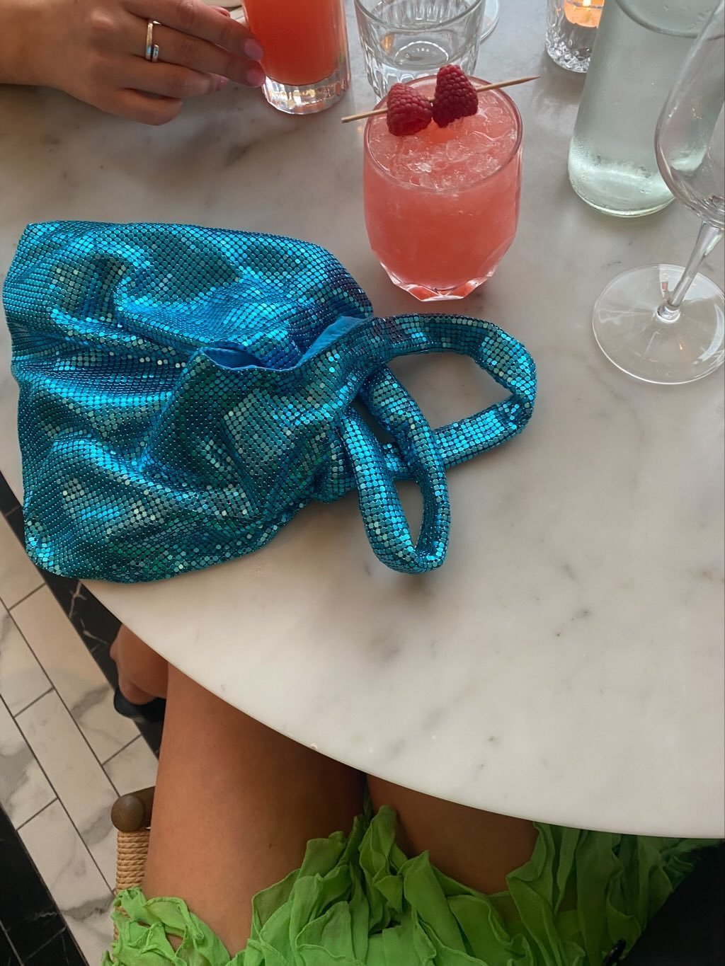 Buy Nelly Chain Mail Party Bag - Turquoise | Nelly.com