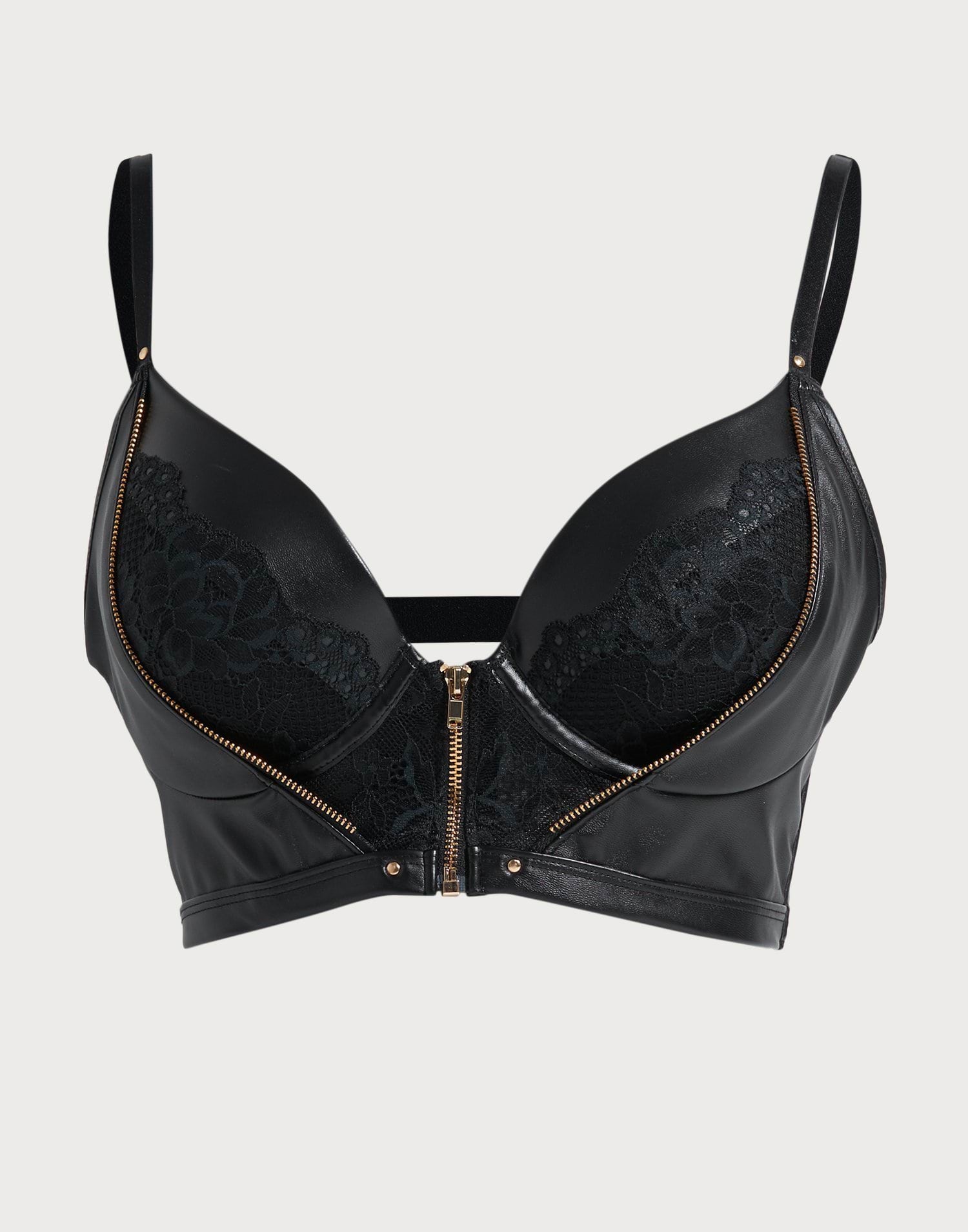 Buy Hunkemöller Talia Padded Longline Underwired Push-Up Bra - Caviar ...
