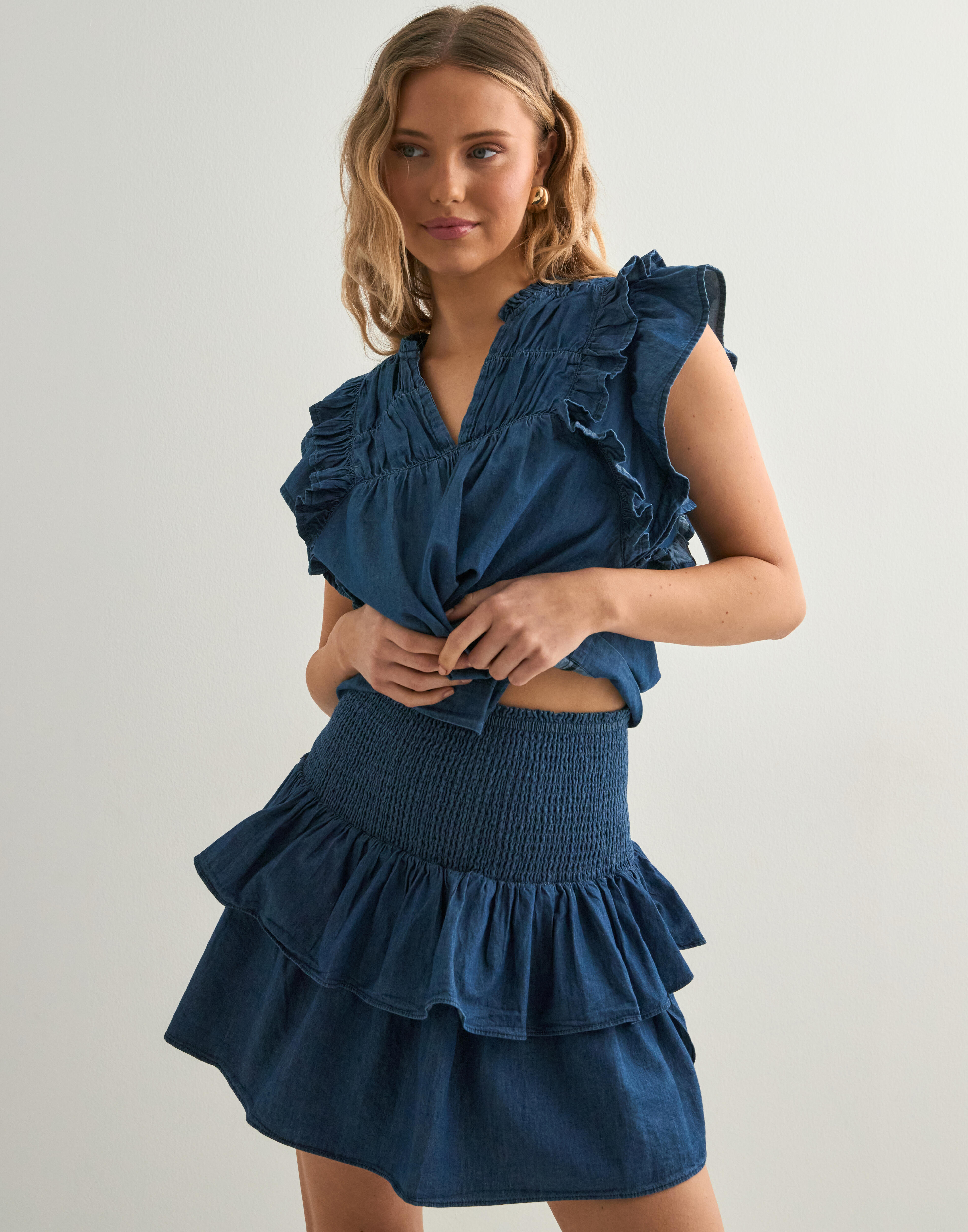 Osta Neo Noir Carin Denim Skirt - Blue | Nelly.com