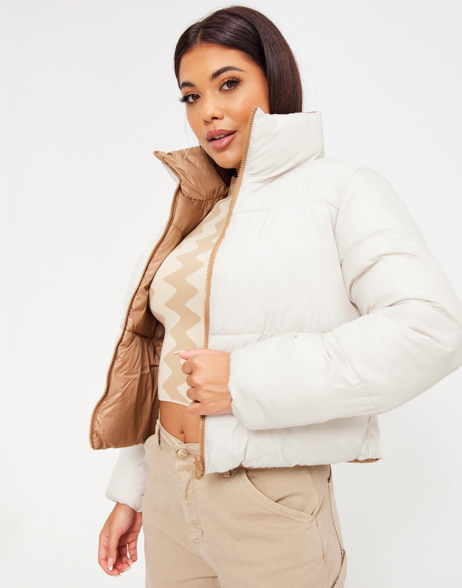 Kjøp Only ONLRICKY REVERSE. PUFF JACKET CC OT - Silver Lining Rev ...