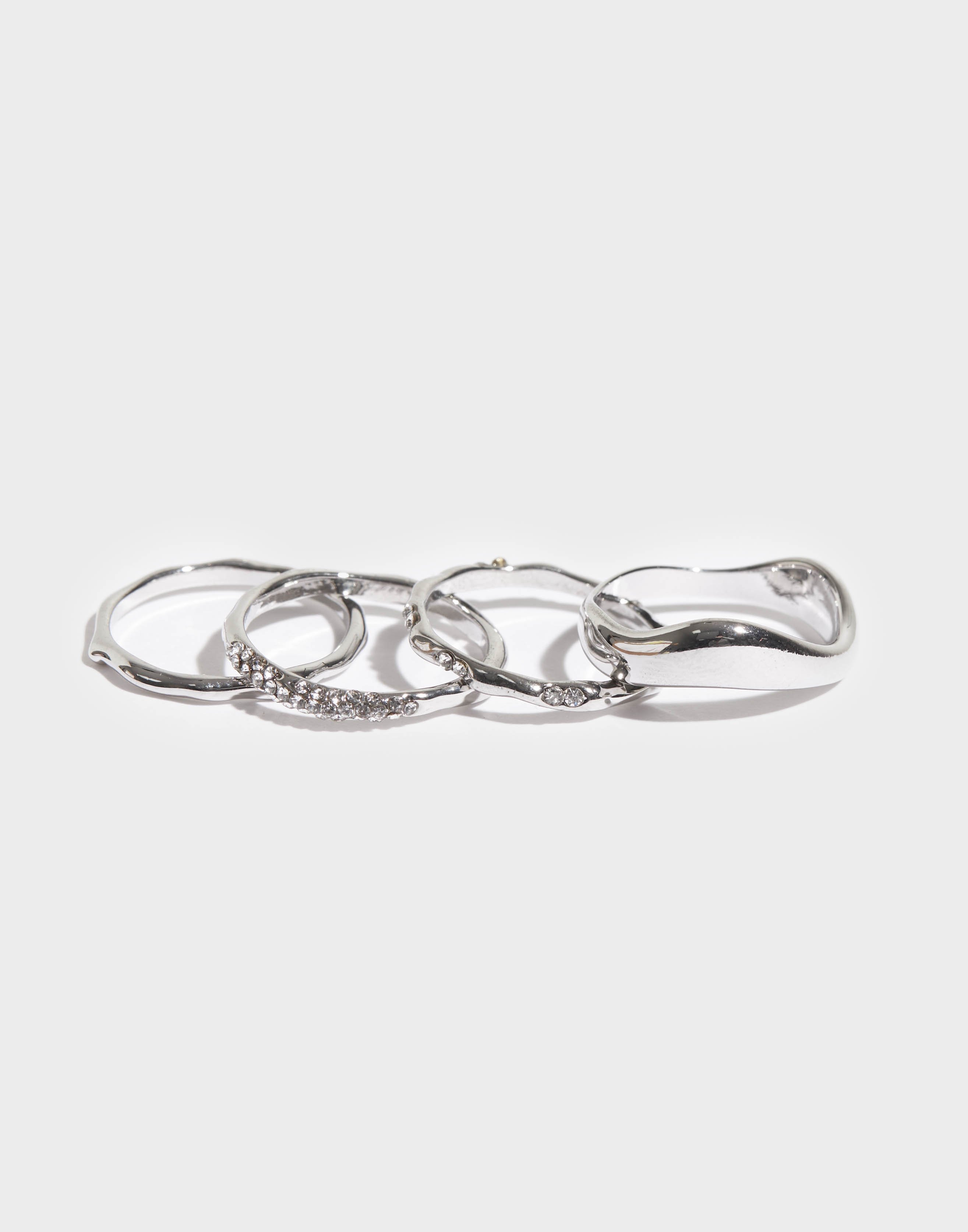 Buy Nelly Delicate Bundle Rings - Silver | Nelly.com