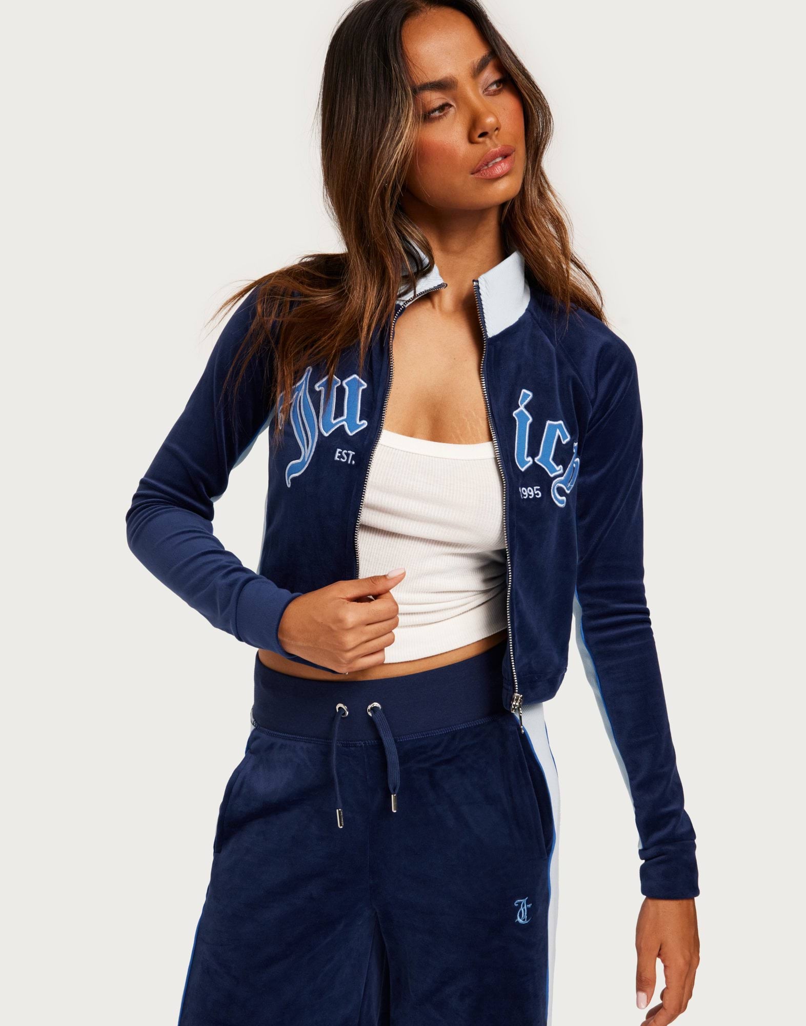 Buy Juicy Couture GEMINI RIB TRACK TOP - Blue Depths | Nelly.com
