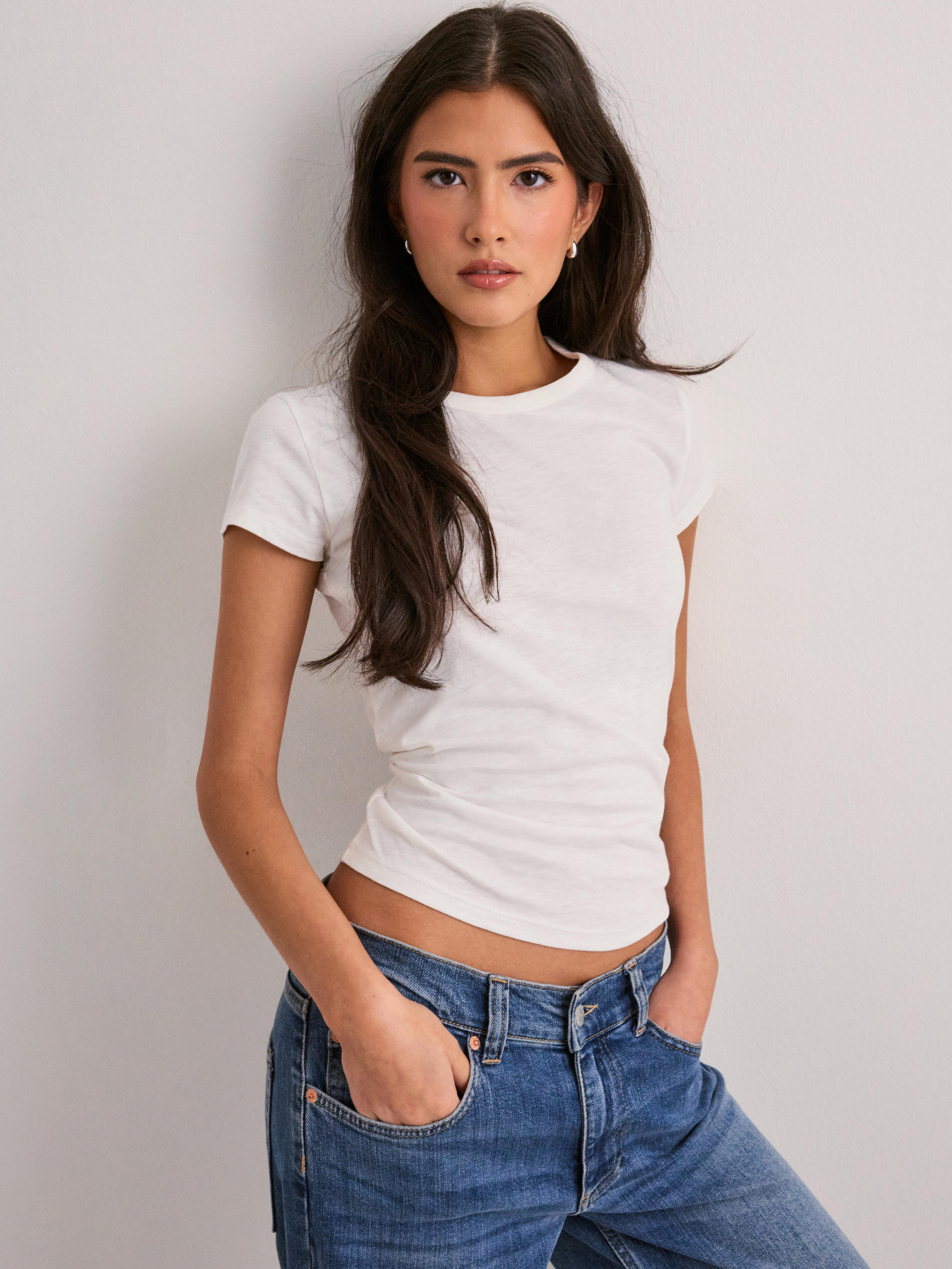 Buy Nelly Essential Slub Tee - White | Nelly.com