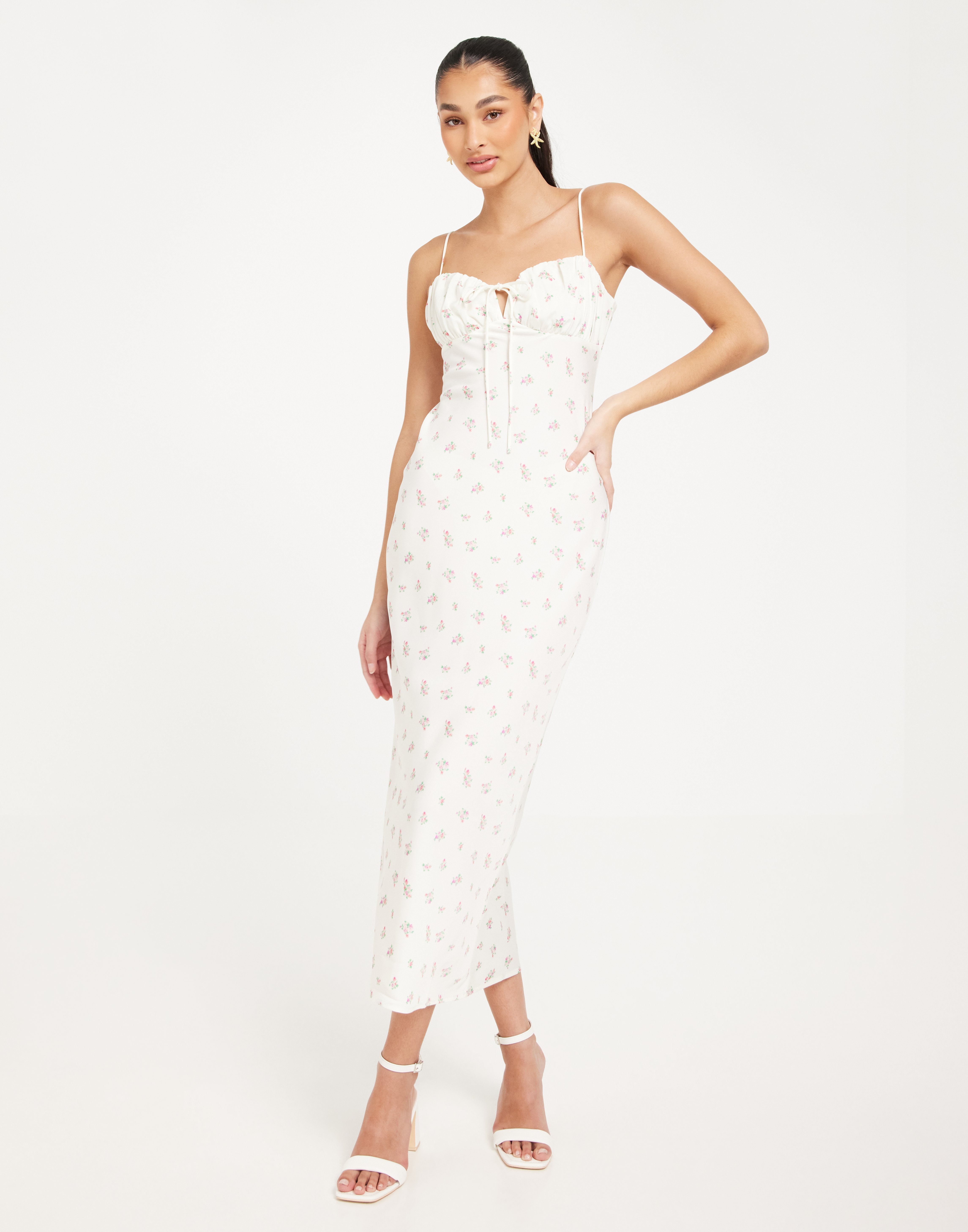 Buy Gina Tricot Strap Dress - *NY*Pink Flower | Nelly.com