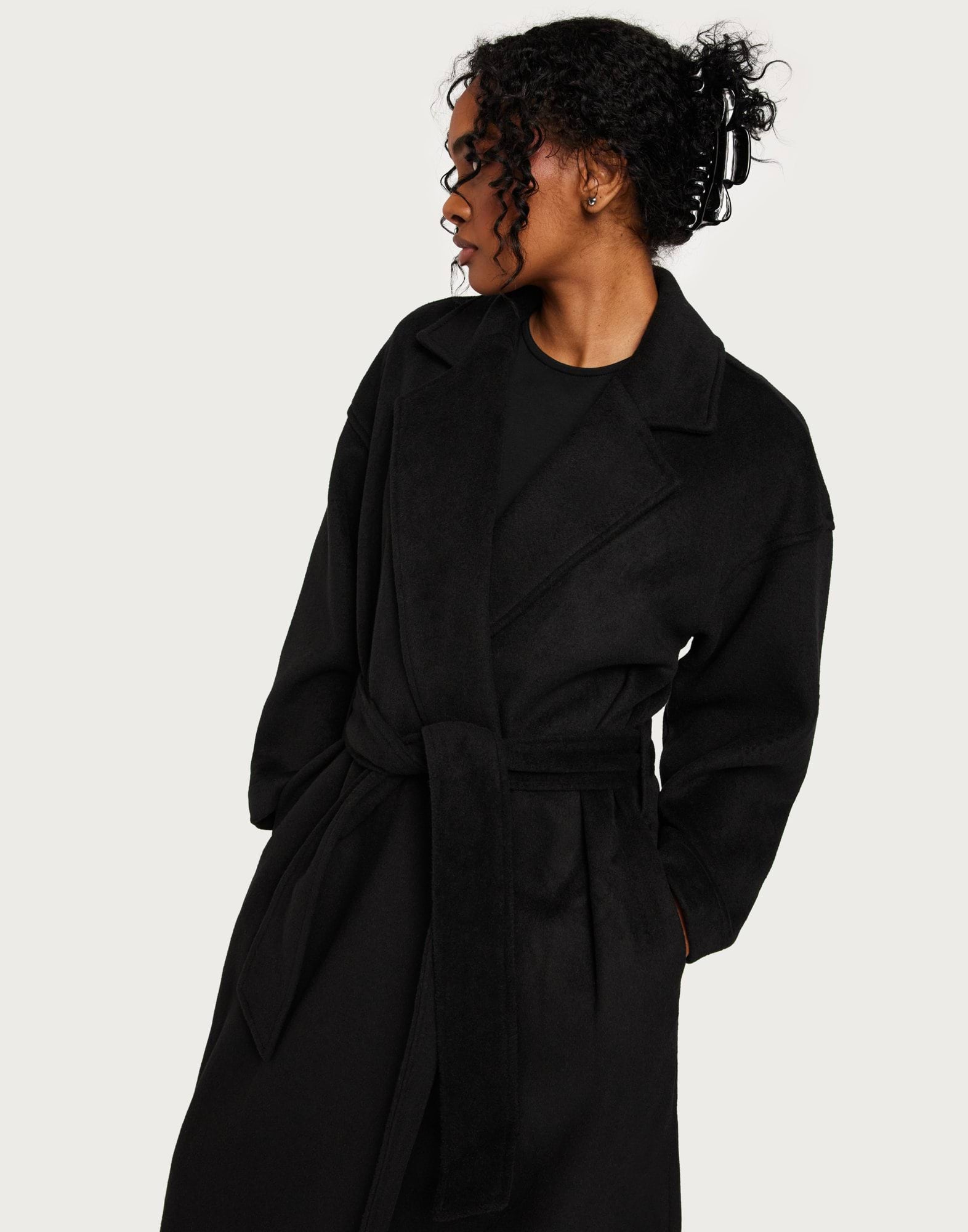 Buy Object Collectors Item OBJCLARA OVERSIZE WOOL COAT A DIV - Black ...