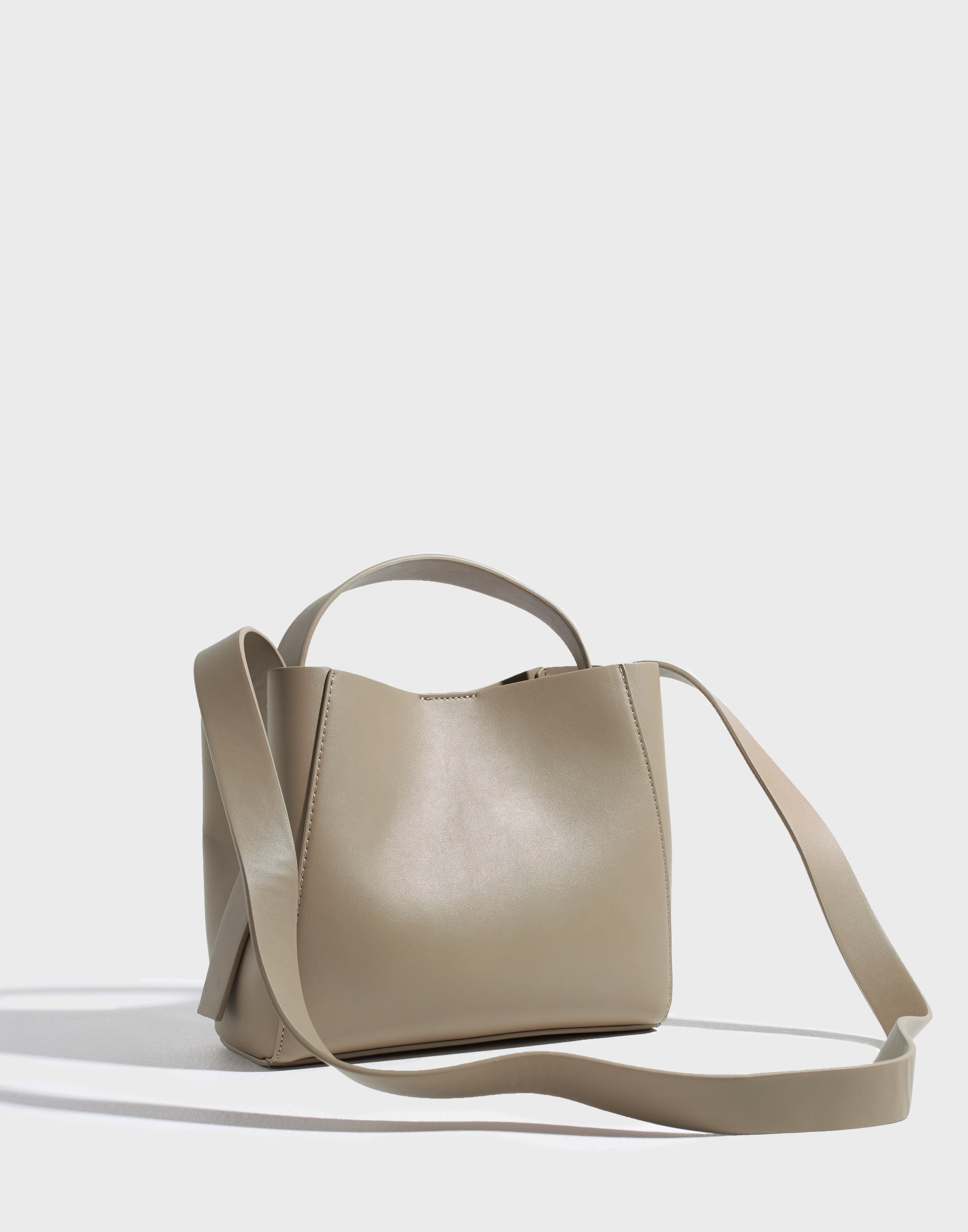 Buy Gina Tricot Pu Midi Bag - Beige | Nelly.com