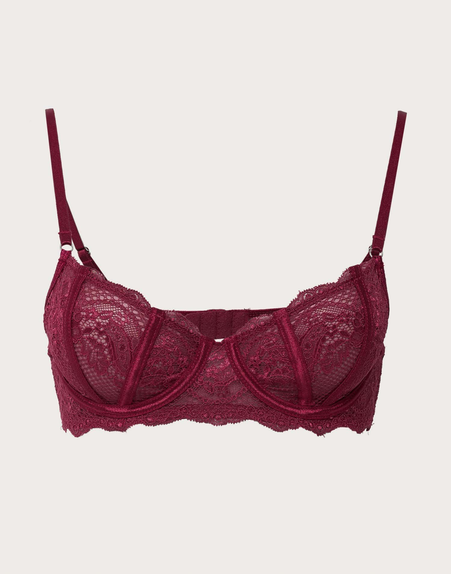 Buy Nelly Brilliant Balcony Bra - Wine | Nelly.com