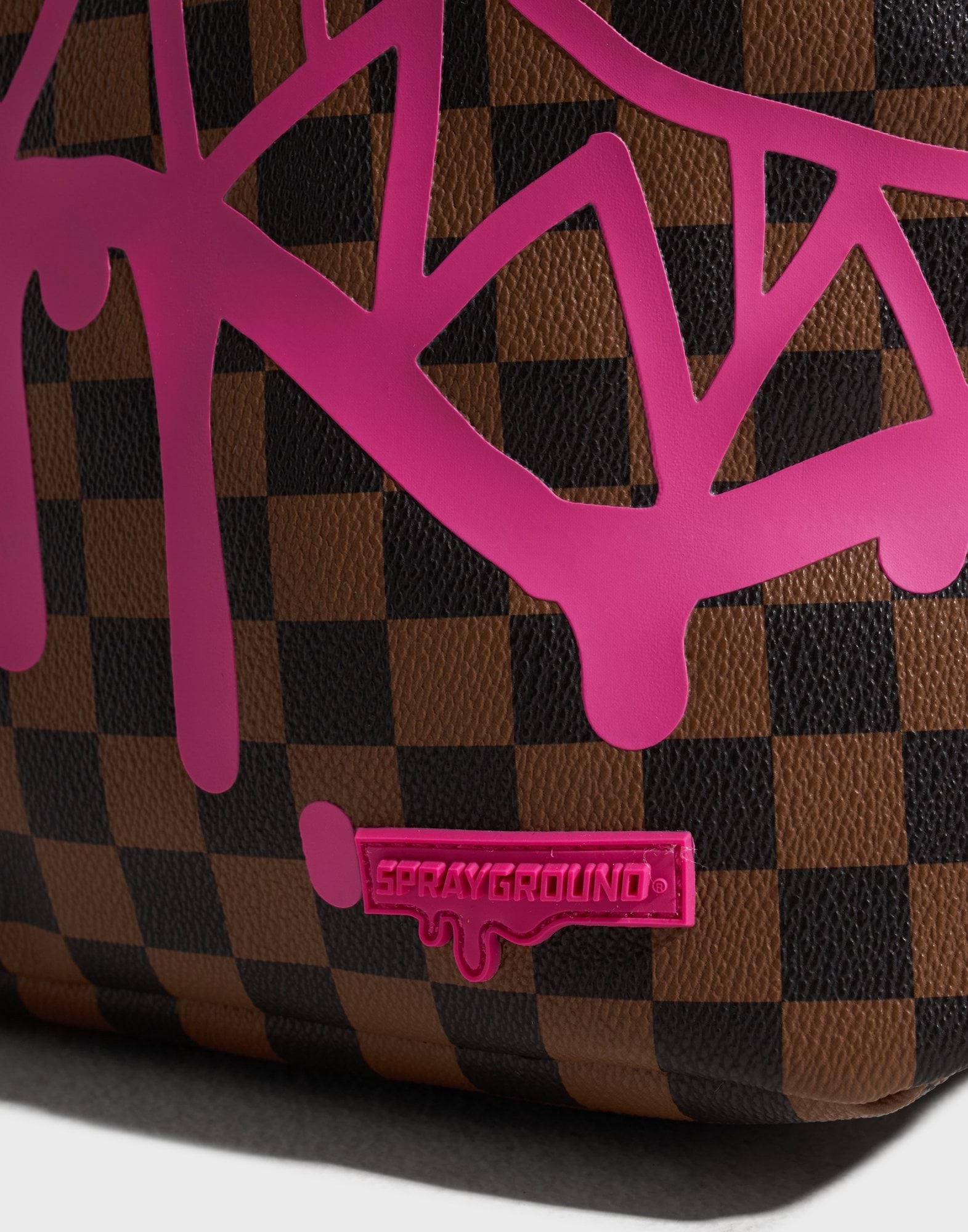 Buy Sprayground PINK DRIP BROWN CHECK DLX BACKPACK - Brown | NLYMAN