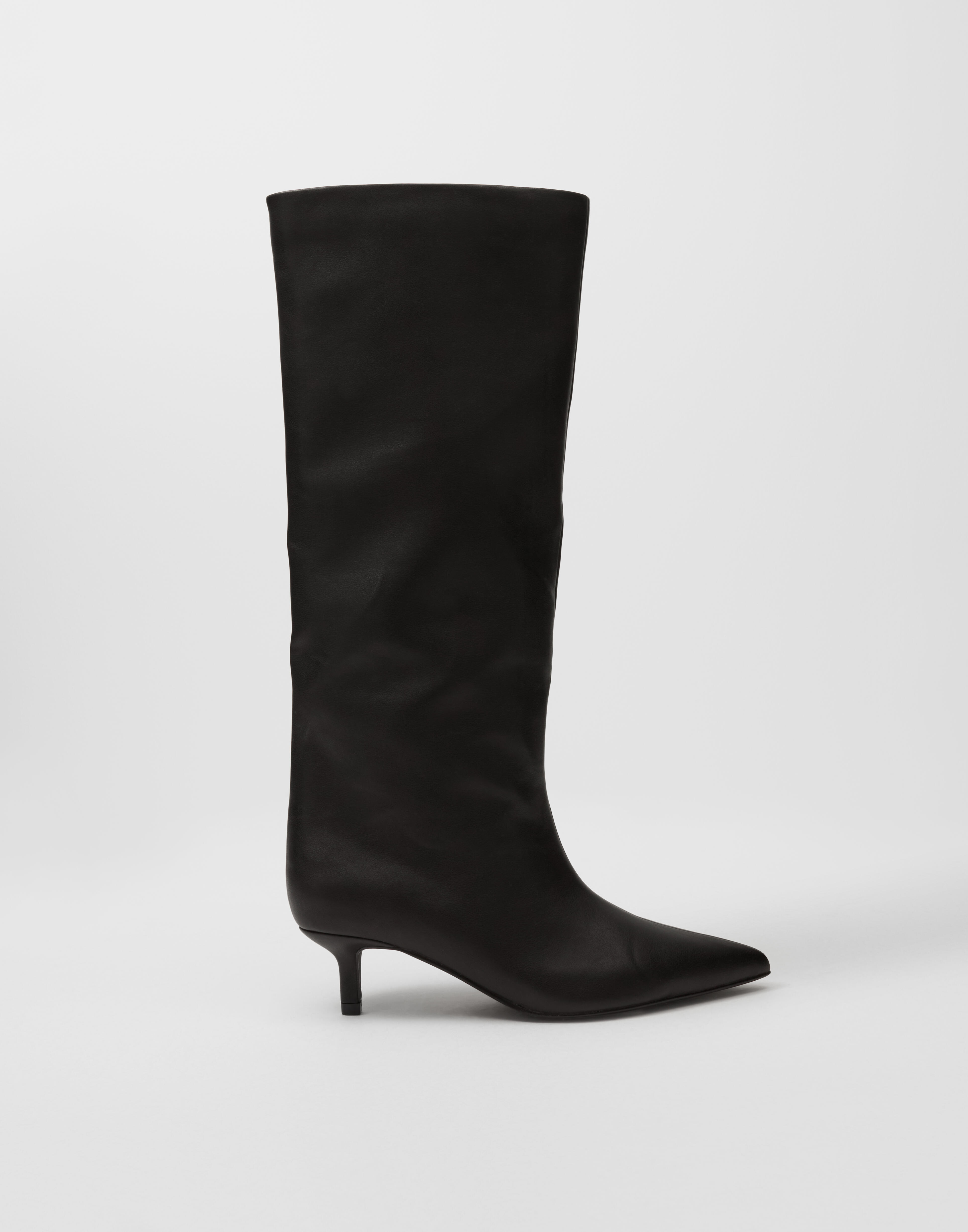 Køb Nelly Stiletto Under Knee Boot - Black | Nelly.com