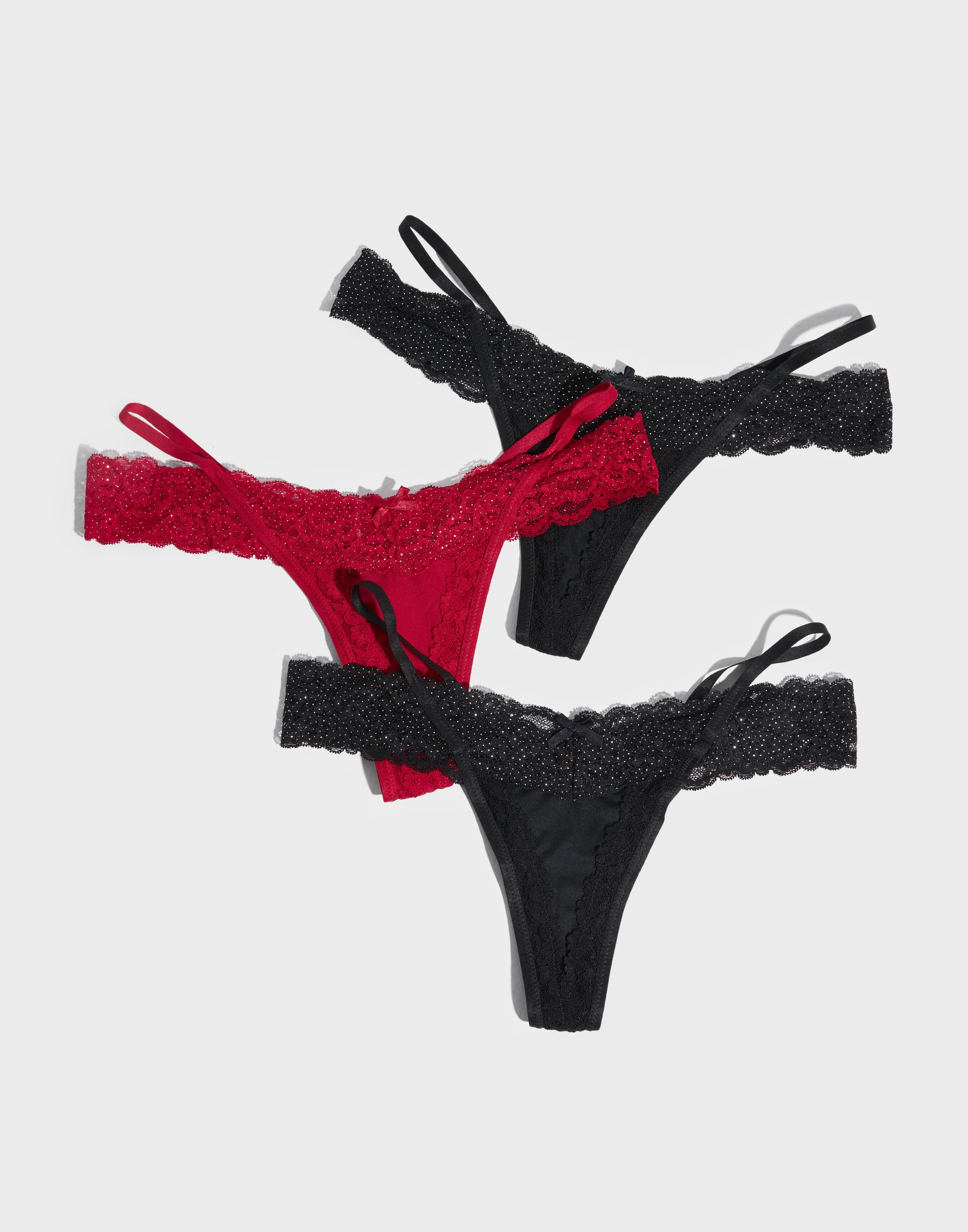 Buy Hunkemöller 3-Pack Willow ULV String - Caviar | Nelly.com