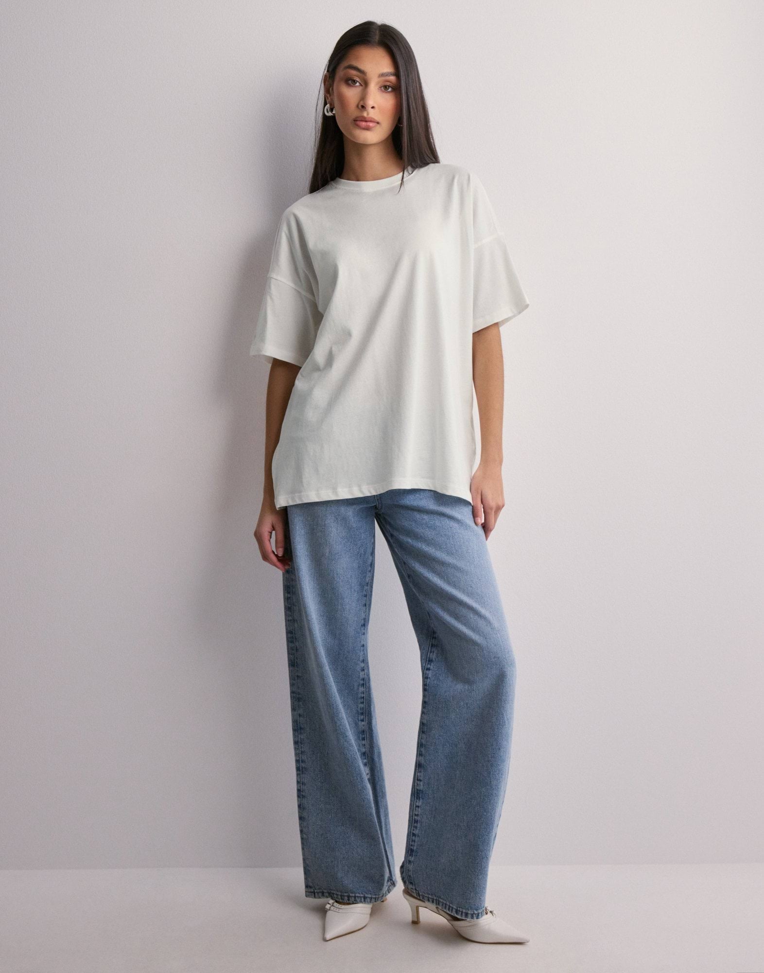 Köp Only ONLMAY LIFE S/S OVERSIZE TOP JRS - Cloud Dancer | Nelly.com