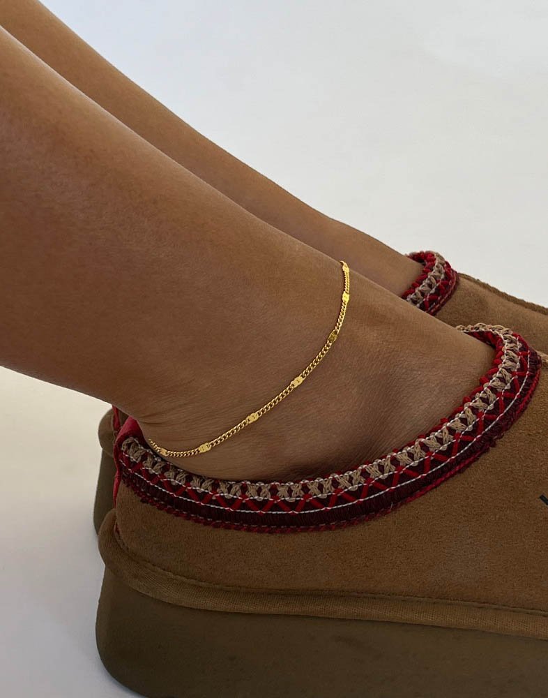Buy Muli Collection Beaded Curb Chain Anklet - Gold | Nelly.com