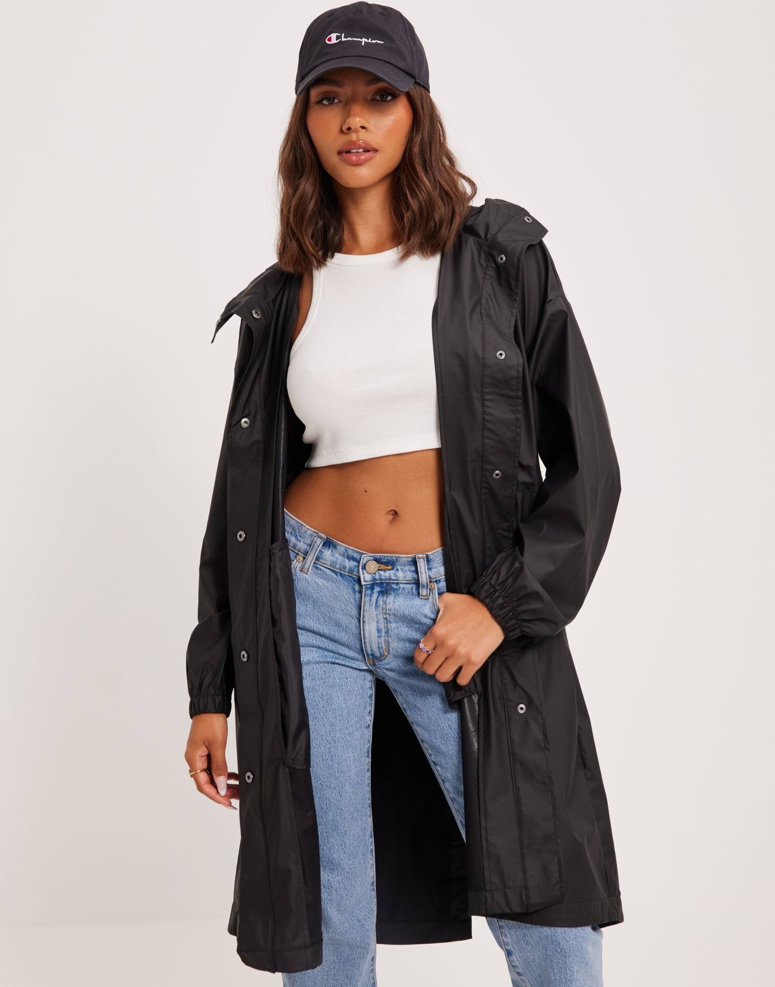 Osta Only ONLMARIE LONG RAINCOAT CC OTW - Black | Nelly.com