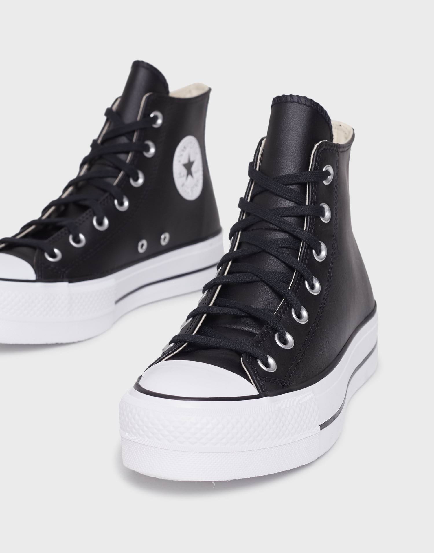 Buy Converse CHUCK TAYLOR ALL STAR LEATHER PLATFORM - Black | Nelly.com