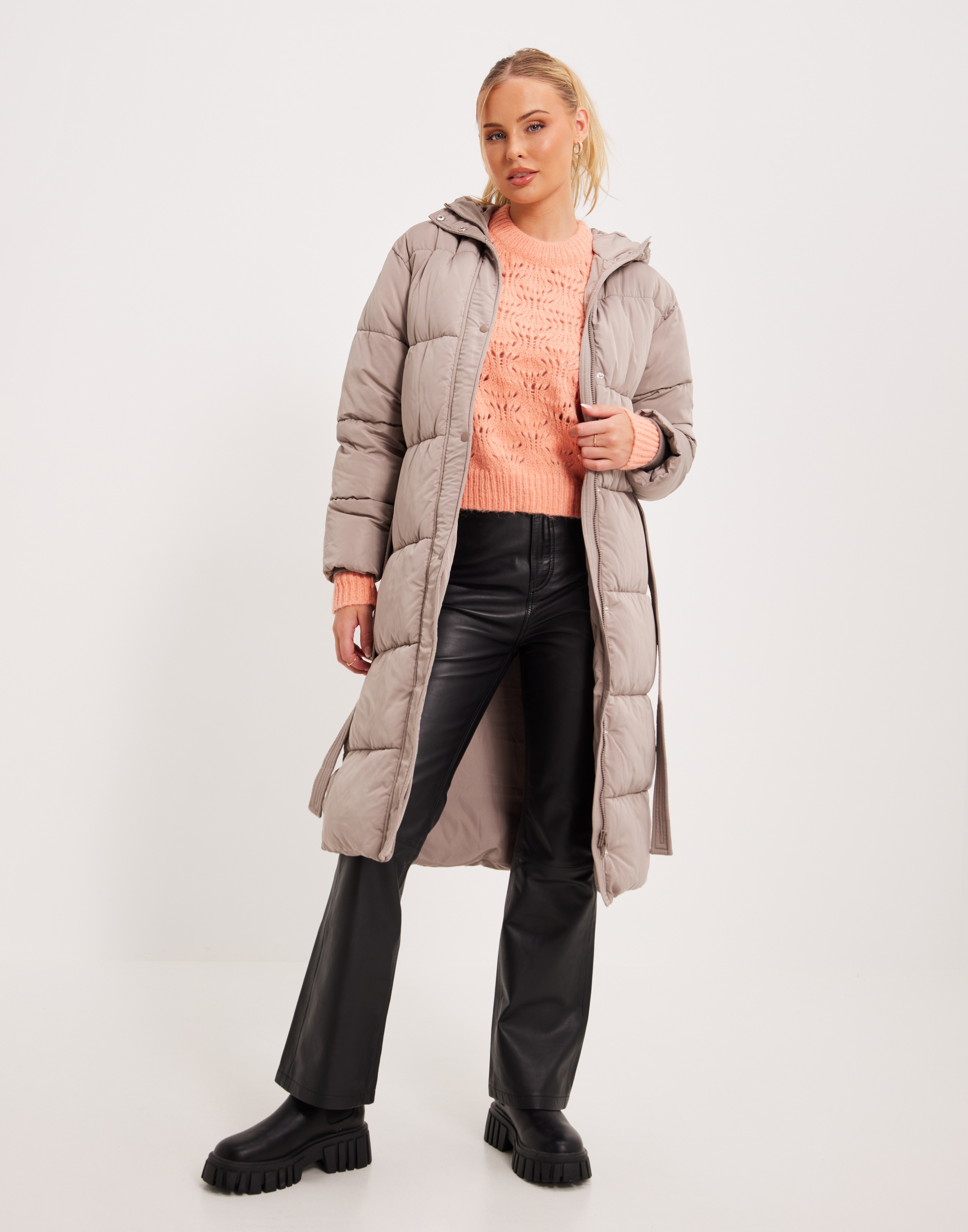 Buy Nelly Long Puffer Coat - Mole | Nelly.com