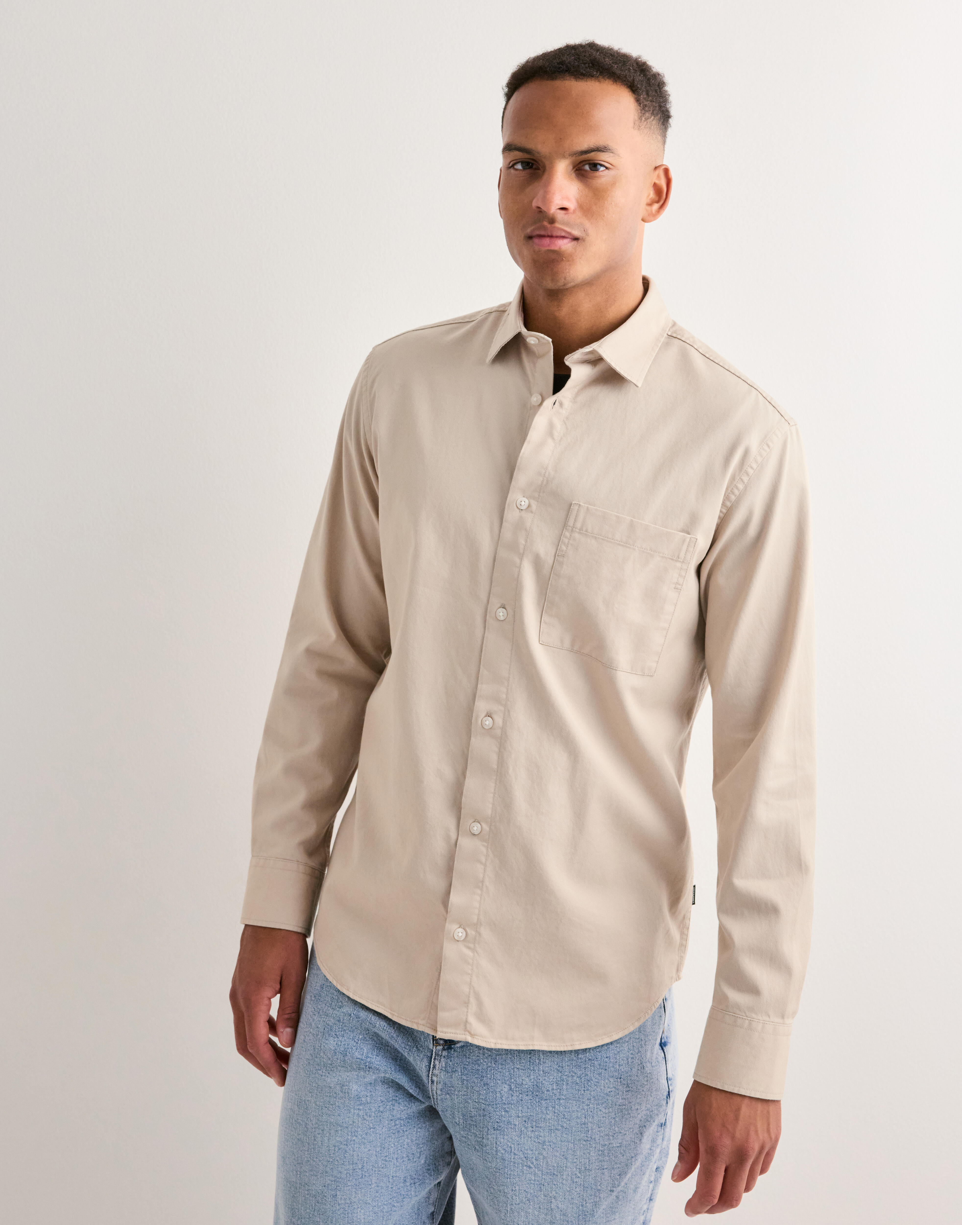 Köp Jack & Jones JPRBLASTANFORD TENCEL L/S SHIRT LN - Silver Lining ...
