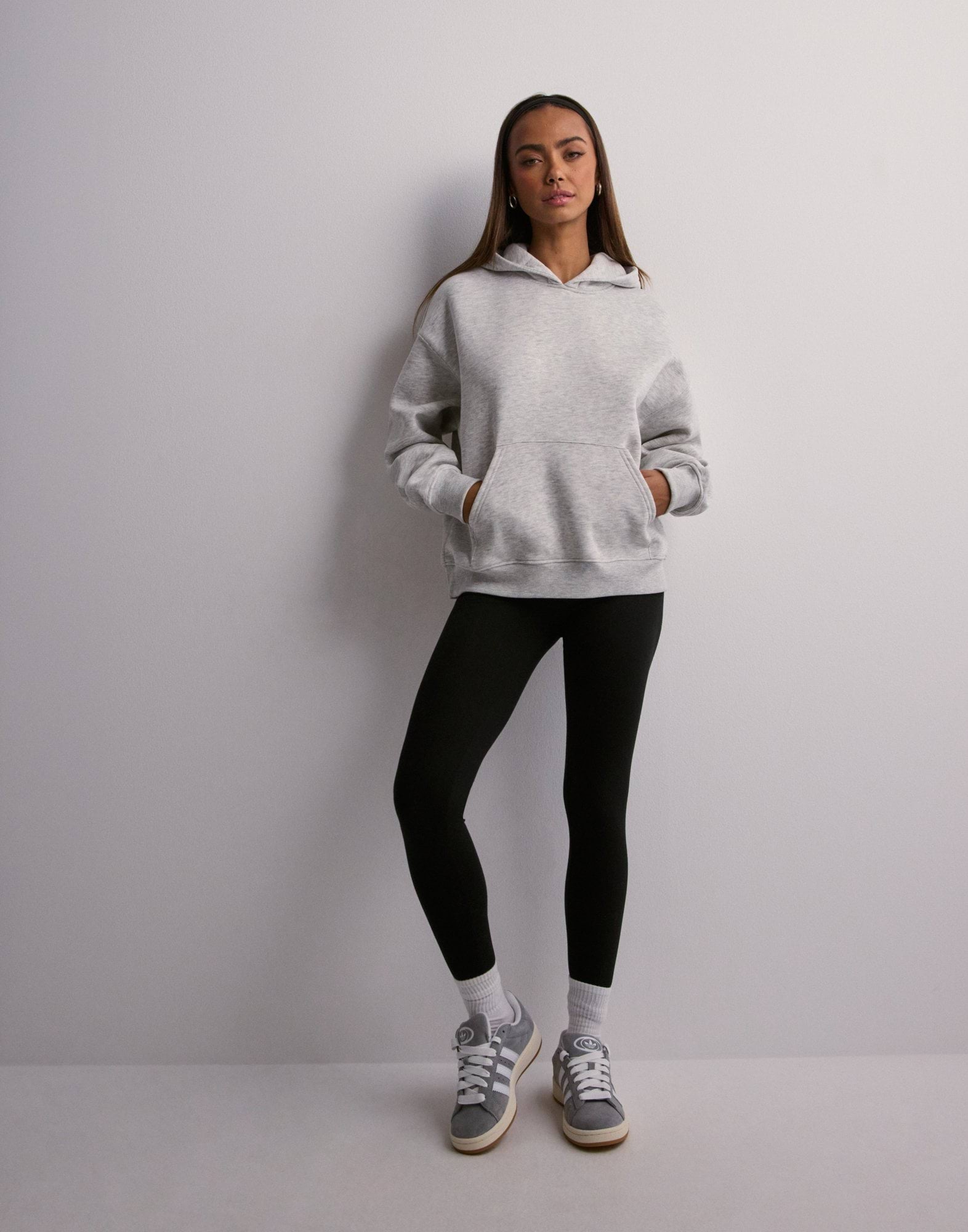 Buy Gina Tricot Basic original hoodie - Light Grey Melange | Nelly.com