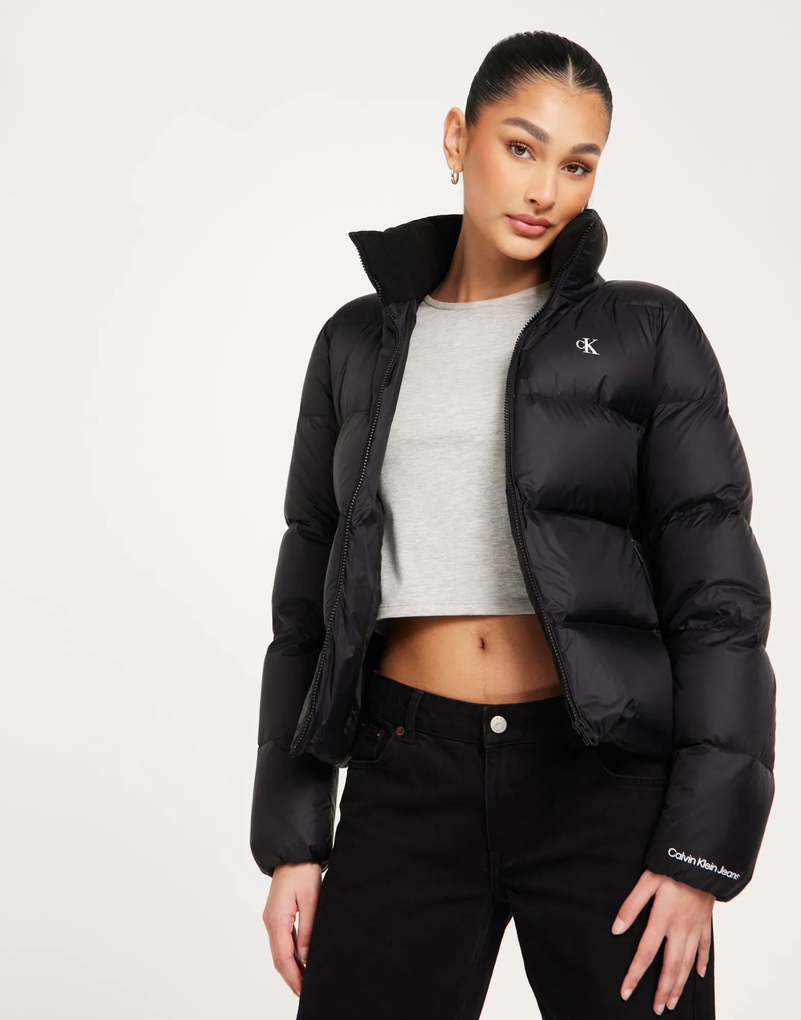 Buy Calvin Klein Jeans MW DOWN ARCHETYPE SHORT PUFFER - Ck Black ...