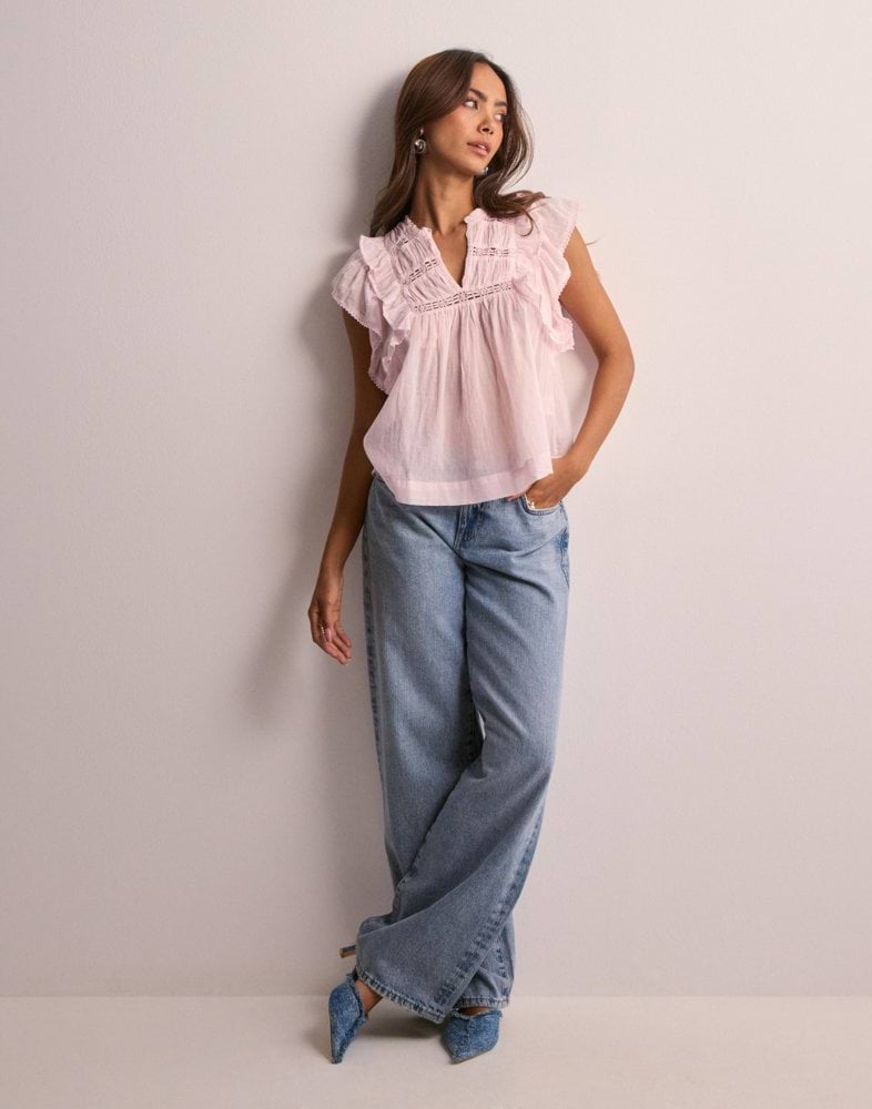 Buy Neo Noir Jayla S Voile Top - Light Pink | Nelly.com