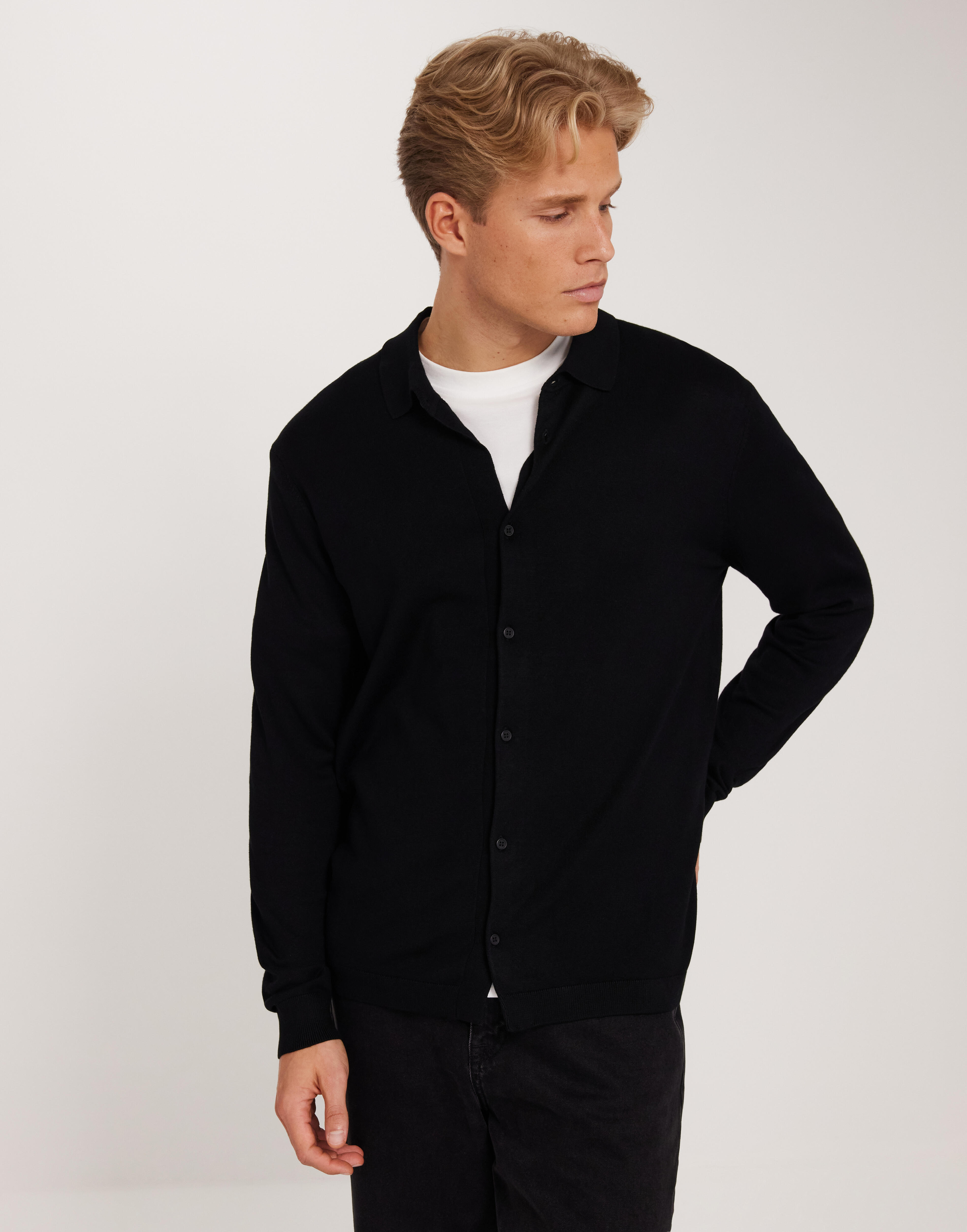 Buy Only & Sons ONSWYLER LIFE REG 14 SHIRT KNIT CS - Black | NLYMAN