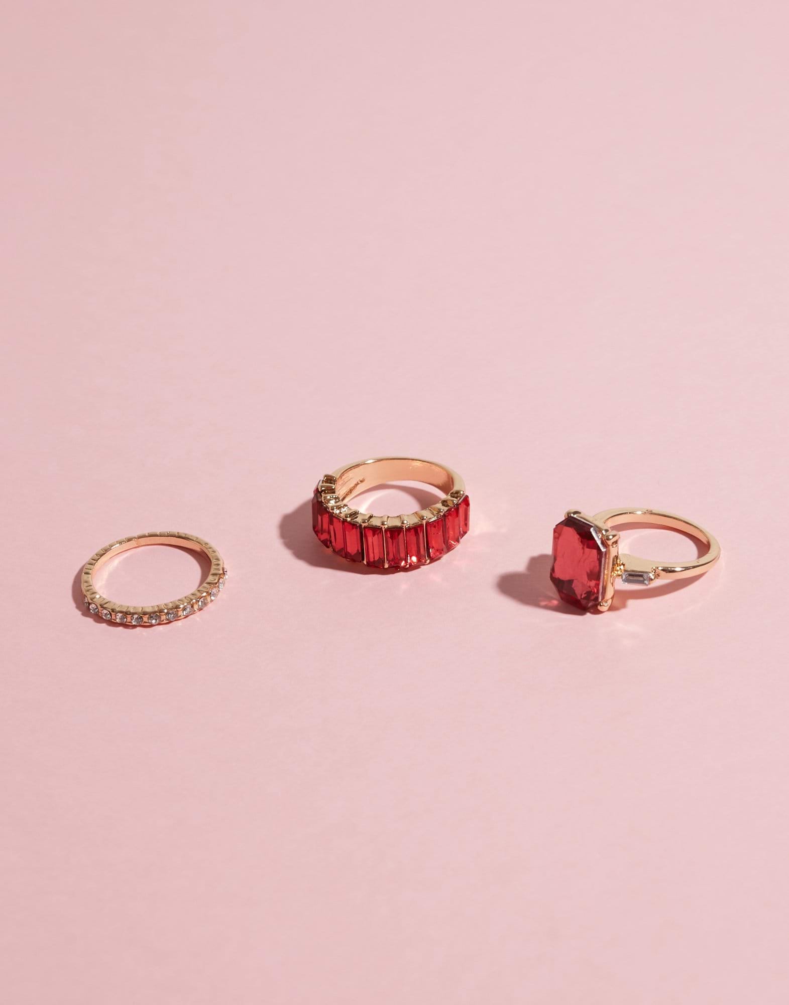 Köp Nelly Bling Bling Ring Pack Gold