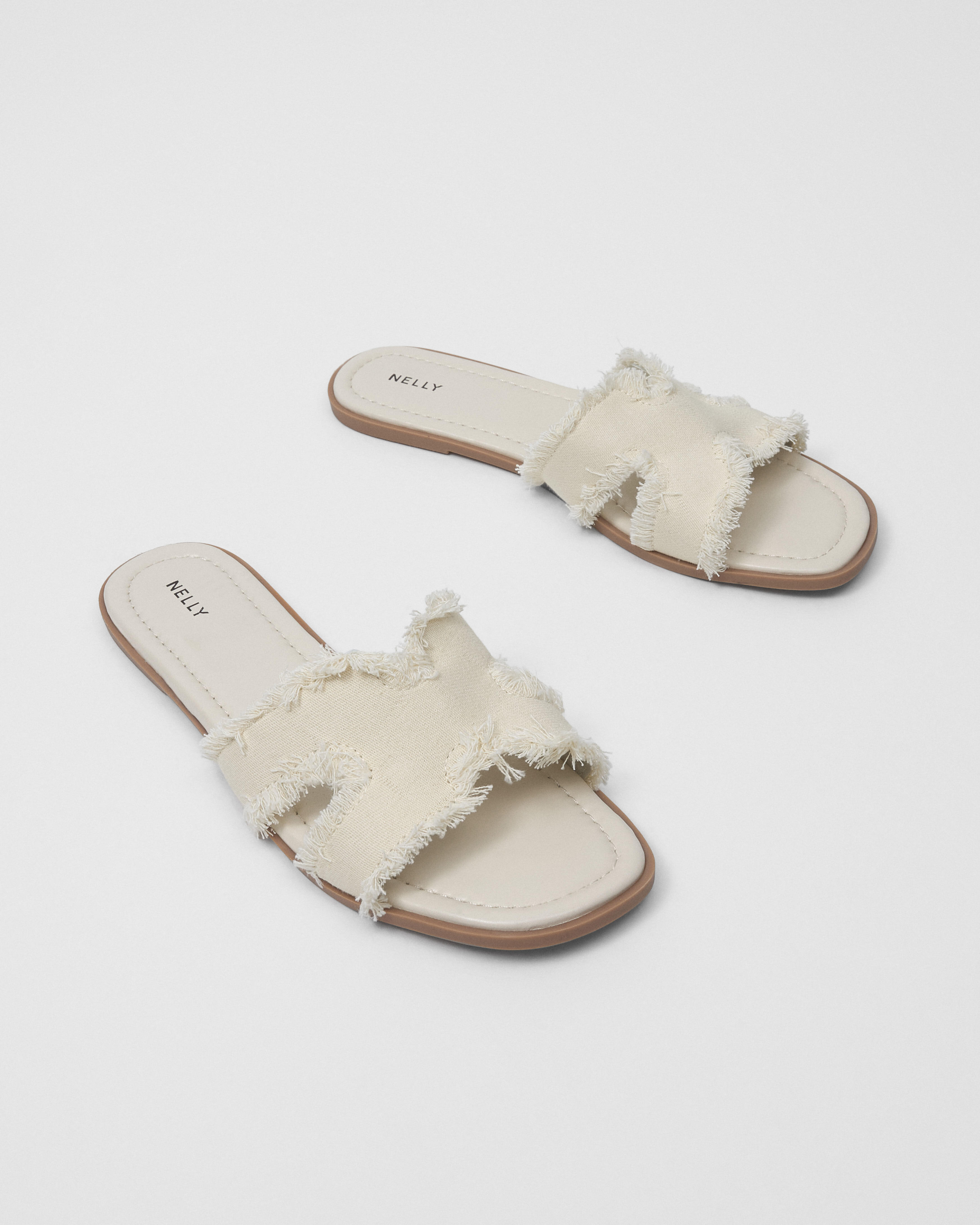 Buy Nelly Slip In Canvase Sandal - Beige | Nelly.com