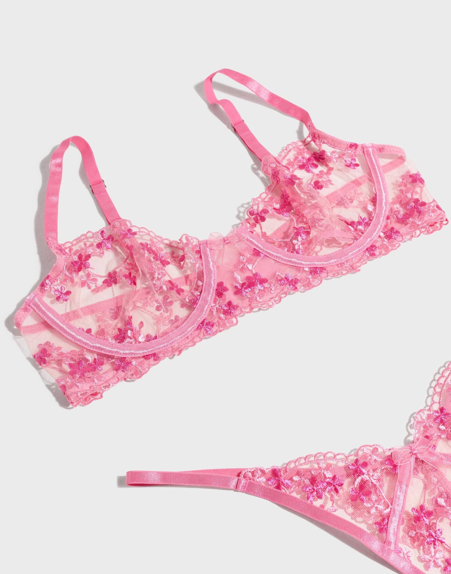 Kjøp Nelly Flirty Balcony Bra - Pink | Nelly.com